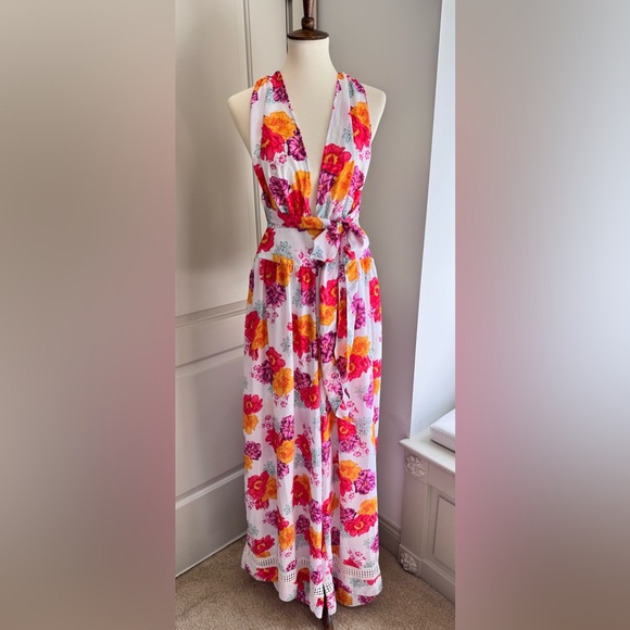 Agua Bendita | Pants & Jumpsuits | Revolve X Agua Bendita Loliena Wide Leg Jumpsuit Size Sm Nwt ...